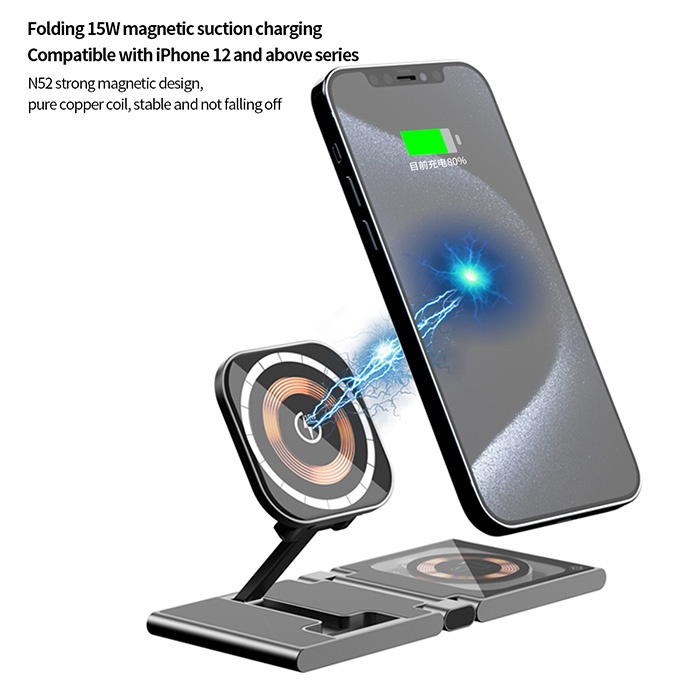 3 in 1 transparent wireless charging stand